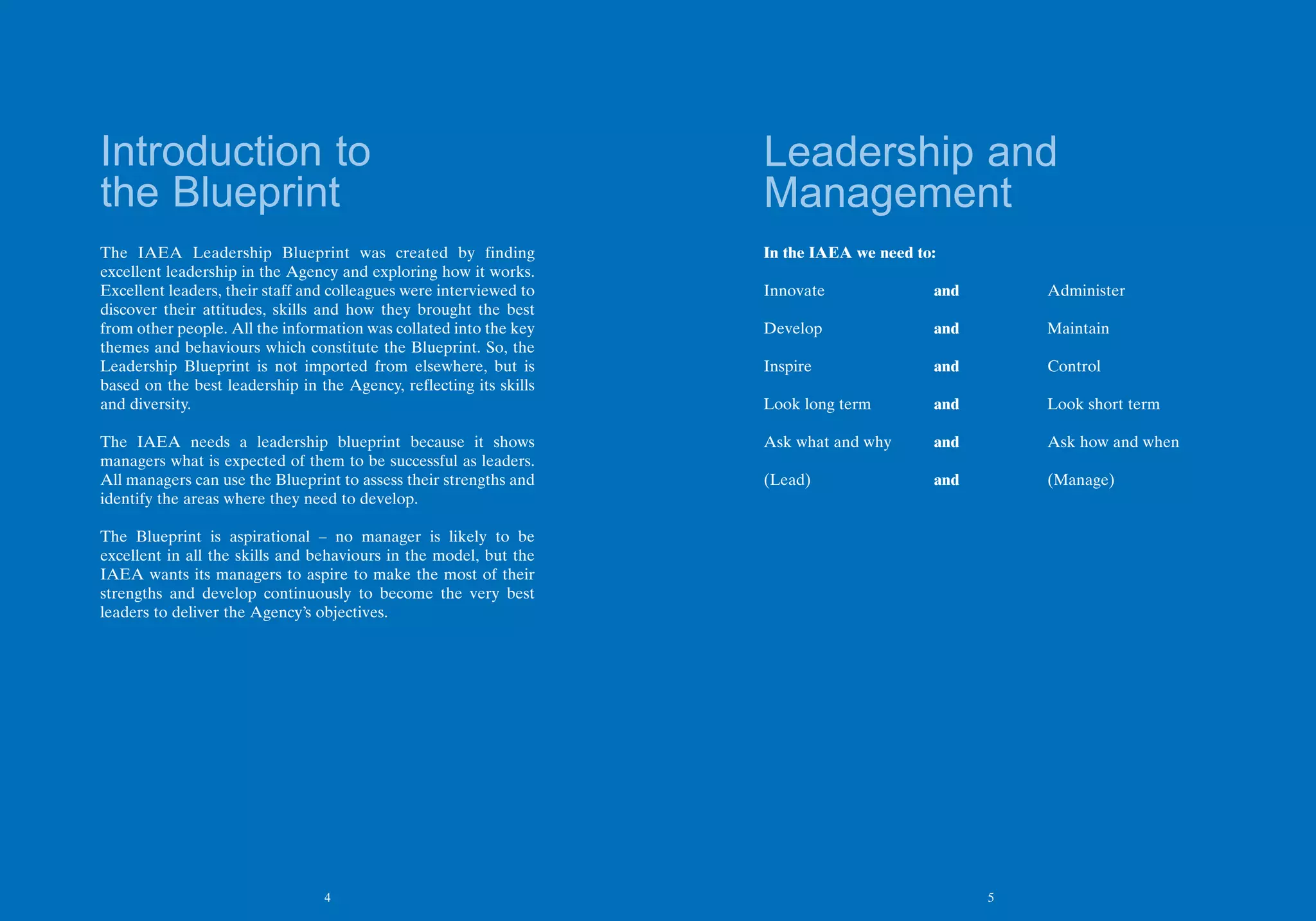 IAEA Leadership Blueprint | PDF