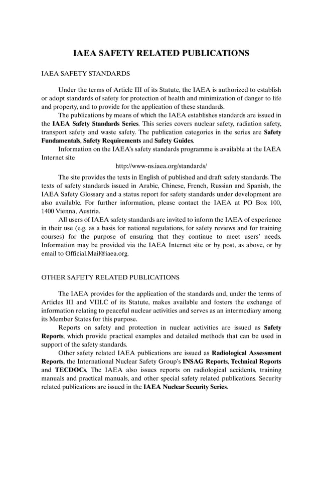 IAEA Safety Standard No. SSG-2 | PDF | Africa Travel | Travel Locations