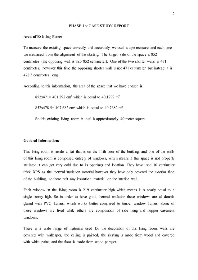 IAED 252-Construction and Materials ii - Case Report Phase 1 | PDF