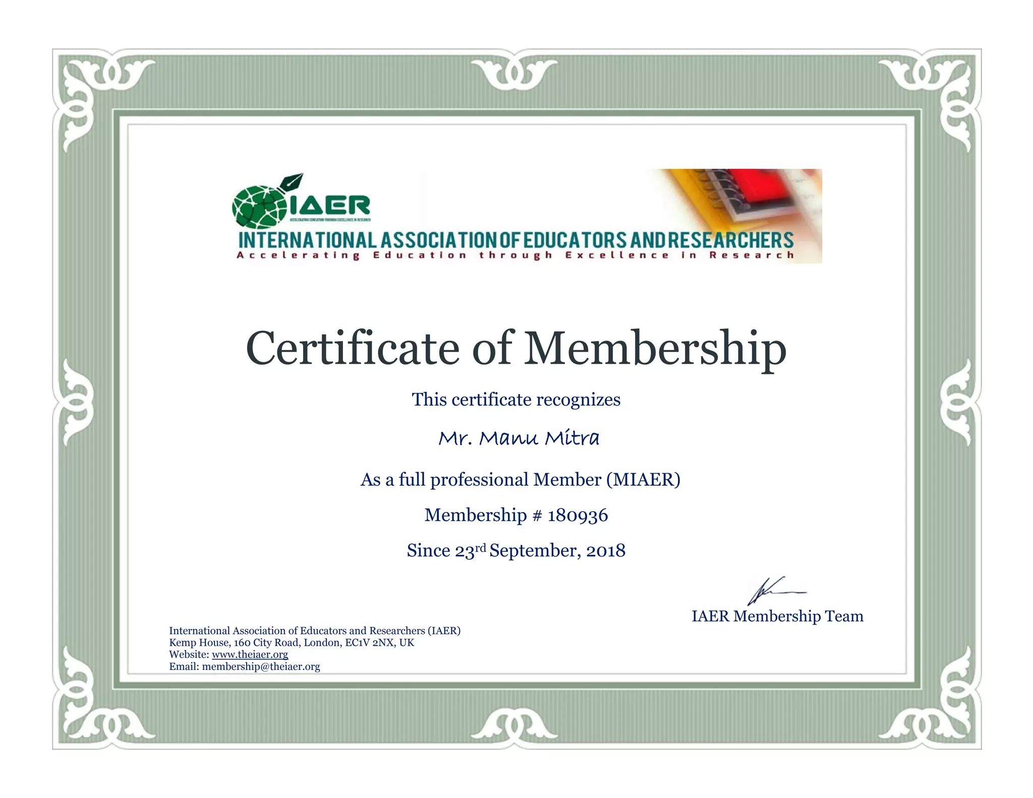 IAER member (180936) | PDF