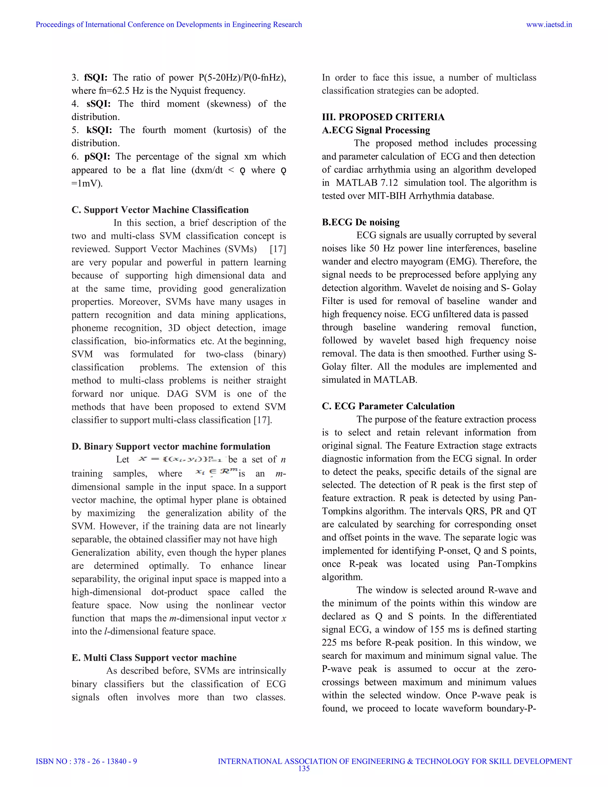 Iaetsd a review on ecg arrhythmia detection | PDF | Heart and Cardiovascular Diseases | Diseases ...