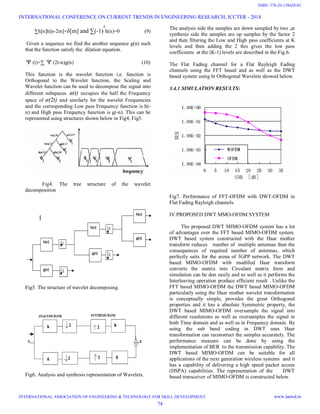 Iaetsd a review on performance analysis of mimo-ofdm system based on dwt and fft systems | PDF