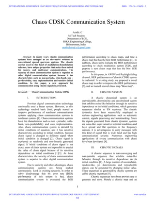 Iaetsd chaos cdsk communication system | PDF