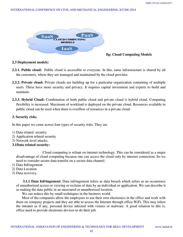 Iaetsd cloud computing and security challenges | PDF