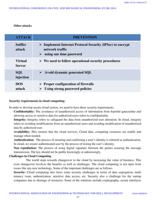 Iaetsd cloud computing and security challenges | PDF