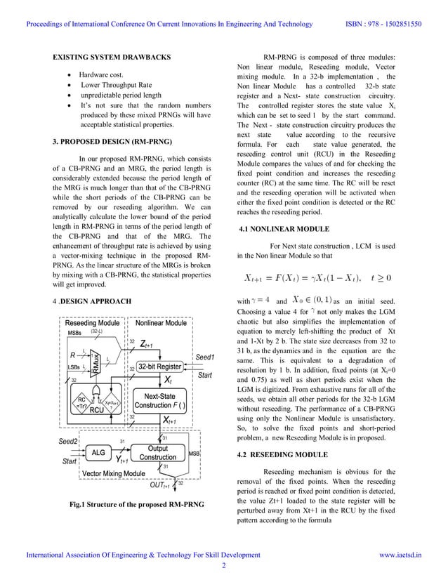 Iaetsd Design And Implementation Of Pseudo Random Number Generator Pdf