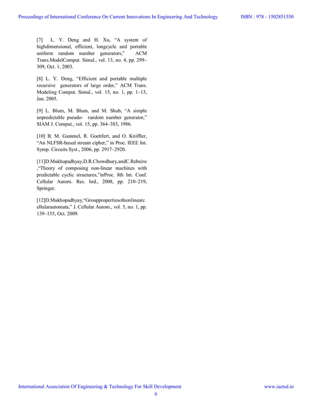 Iaetsd Design And Implementation Of Pseudo Random Number Generator Pdf