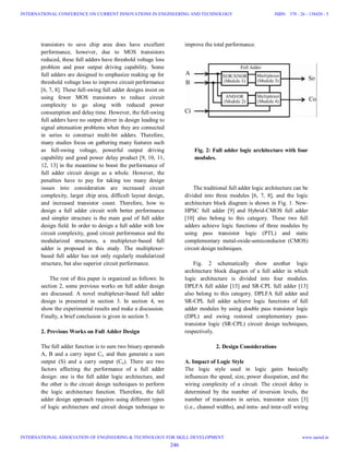 Iaetsd design and simulation of high speed cmos full adder (2) | PDF