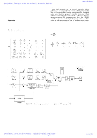 Iaetsd design of fuzzy self-tuned load frequency controller for power system | PDF
