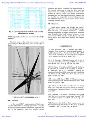 Iaetsd efficient majority logic fault detection with | PDF | Programming Languages | Computing