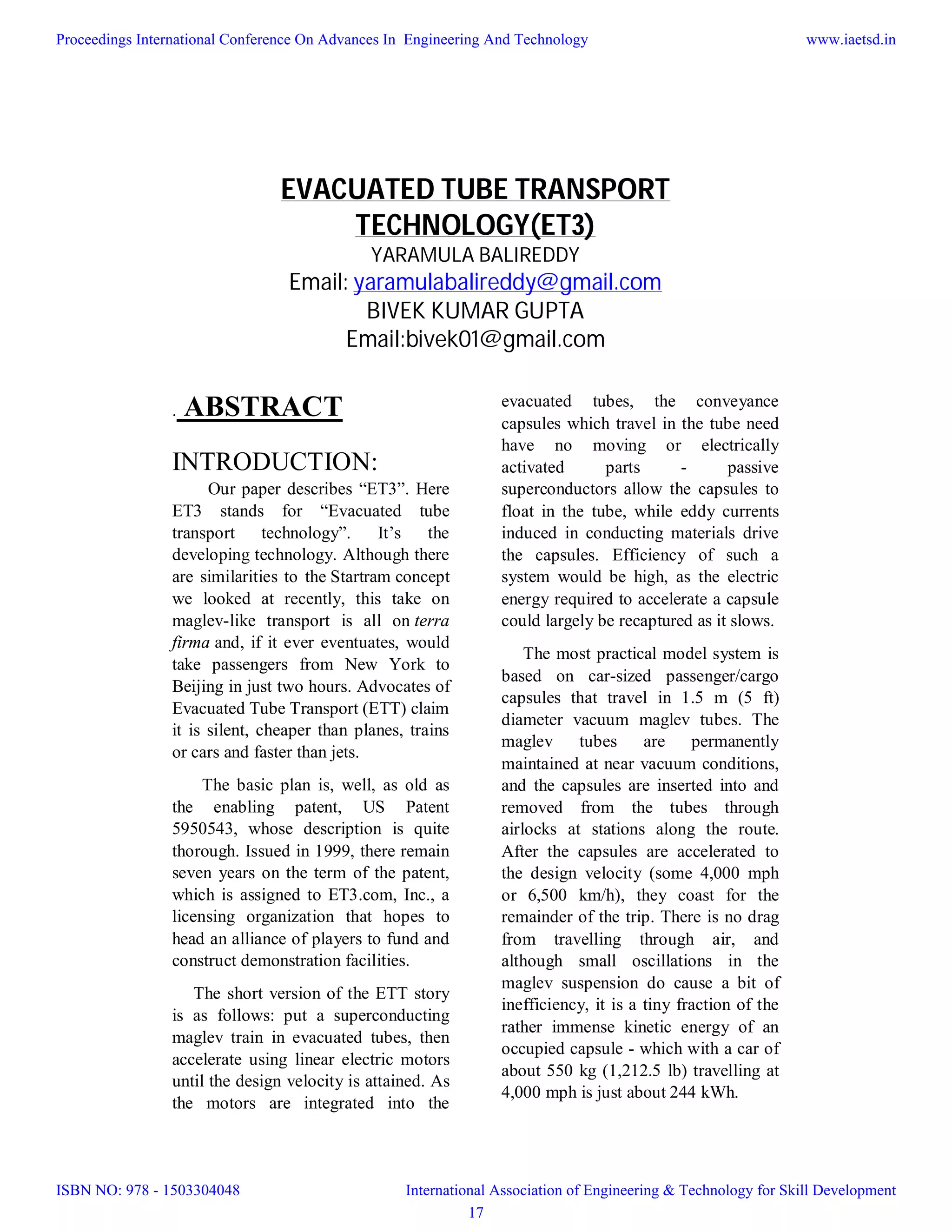 Iaetsd evacuated tube transport | PDF