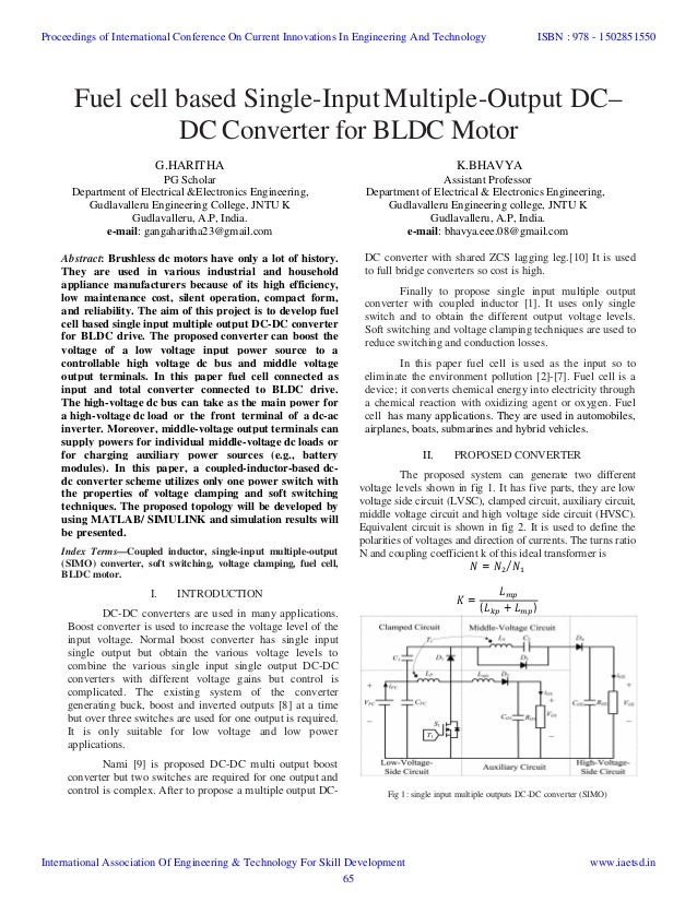 Iaetsd Fuel Cell Based Single Input Multiple Output Dc