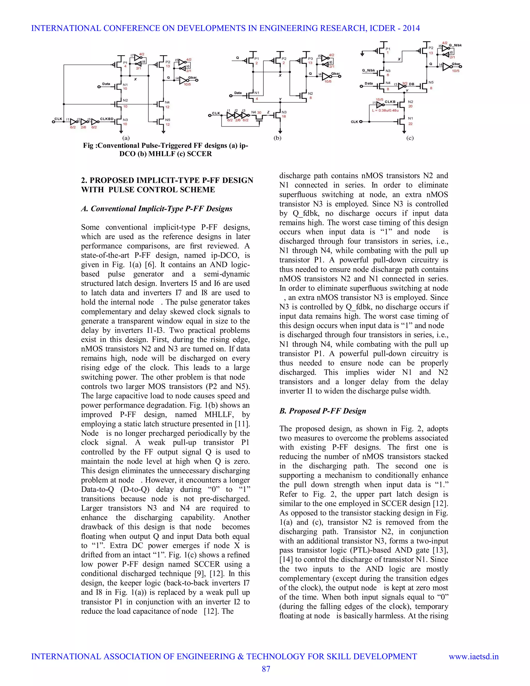 Iaetsd low power pulse triggered flipflop with | PDF