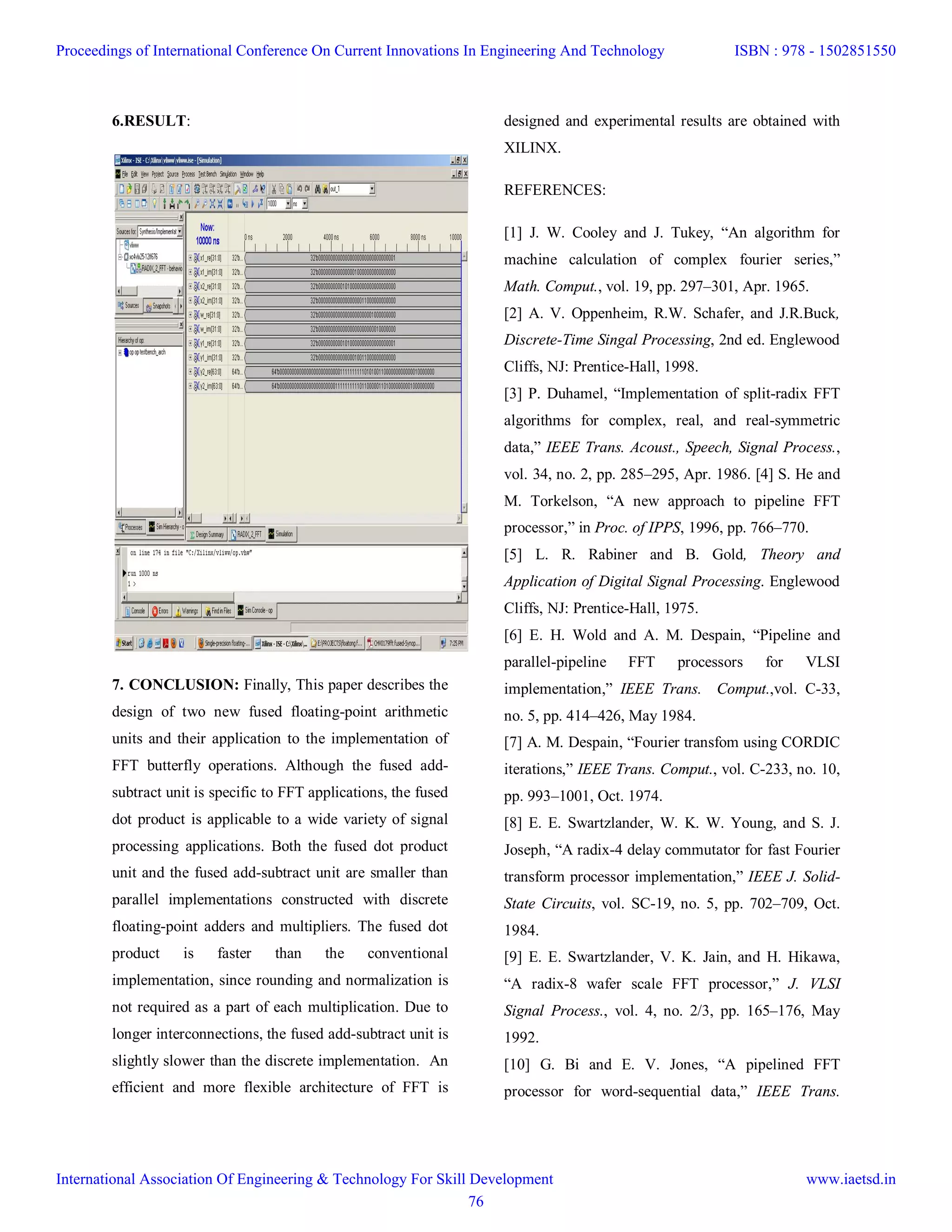 Iaetsd pipelined parallel fft architecture through folding ... Iaetsd pipelined parallel fft architecture through folding ...