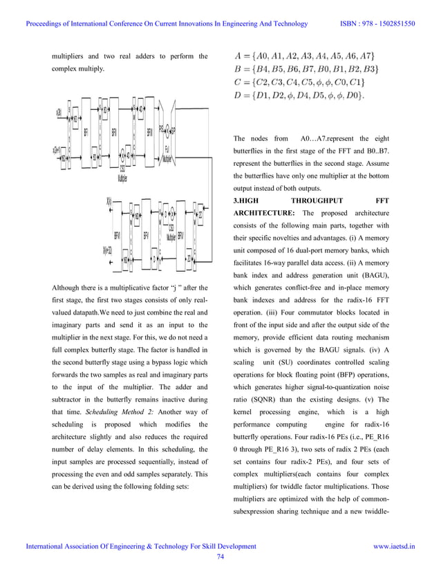 Iaetsd Pipelined Parallel Fft Architecture Through Folding Transformation Pdf
