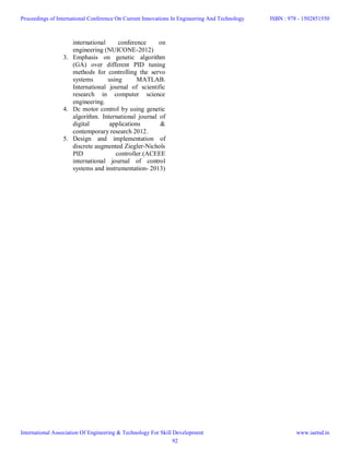 Iaetsd position control of servo systems using pid | PDF