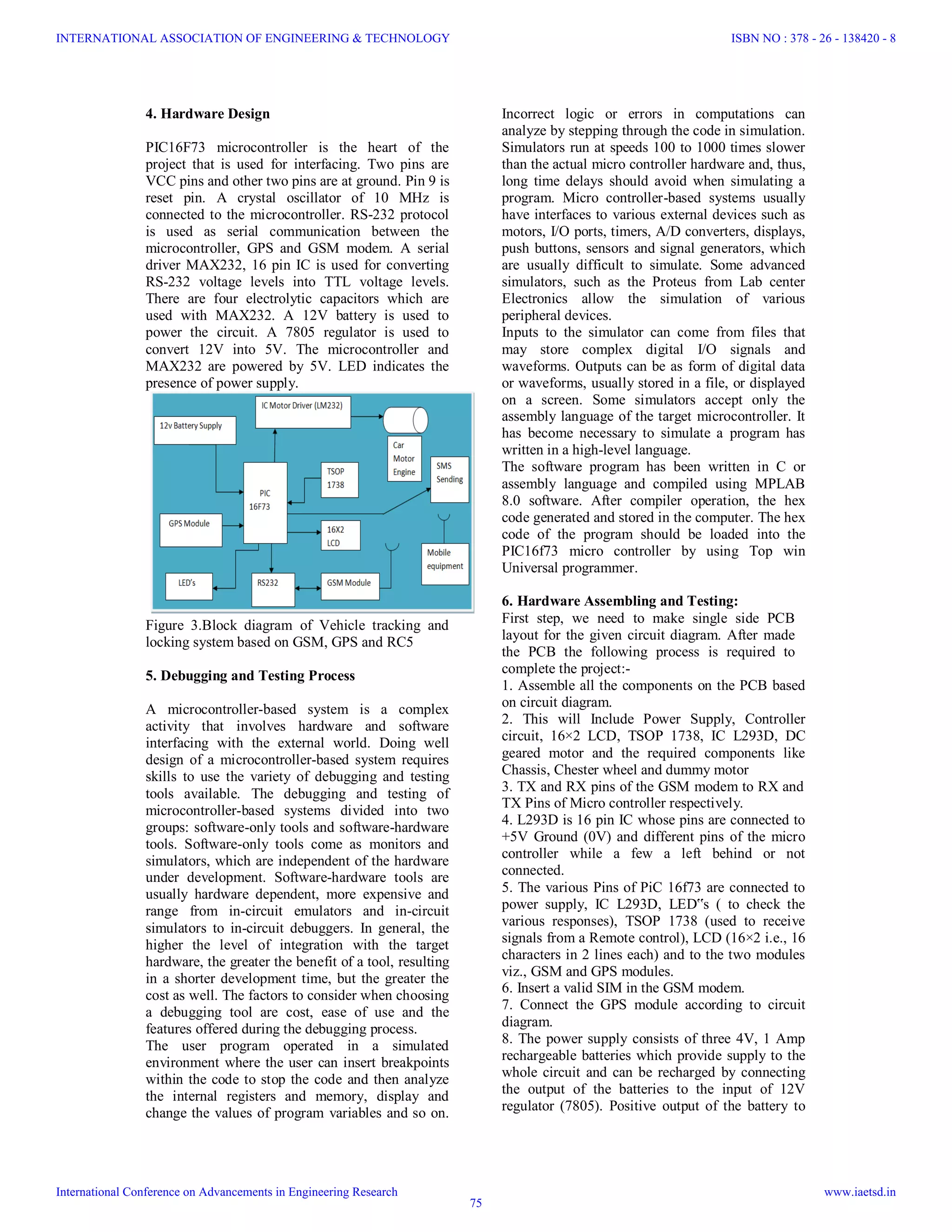Iaetsd smart vehicle tracking system using gsm, gps and rc5 | PDF