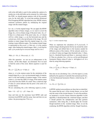 Iaetsd an enhanced circular detection technique rpsw using circular hough transform | PDF