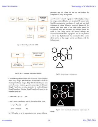 Iaetsd an enhanced circular detection technique rpsw using circular hough transform | PDF