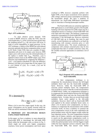 Iaetsd design and implementation of a novel multiplier using fixed width replica redundancy | PDF