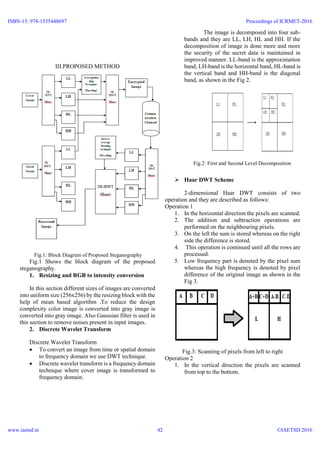 Iaetsd design of image steganography using haar dwt | PDF | Web Design and HTML | Internet