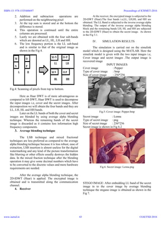 Iaetsd design of image steganography using haar dwt | PDF | Web Design and HTML | Internet