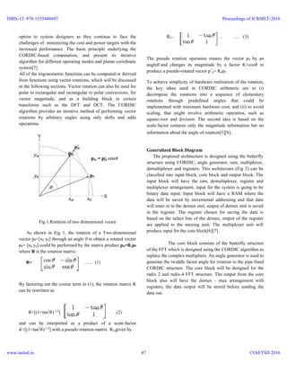 Iaetsd finger print recognition by cordic algorithm and pipelined fft | PDF