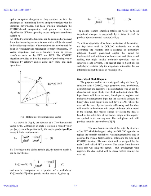 Iaetsd Finger Print Recognition By Cordic Algorithm And Pipelined Fft Pdf