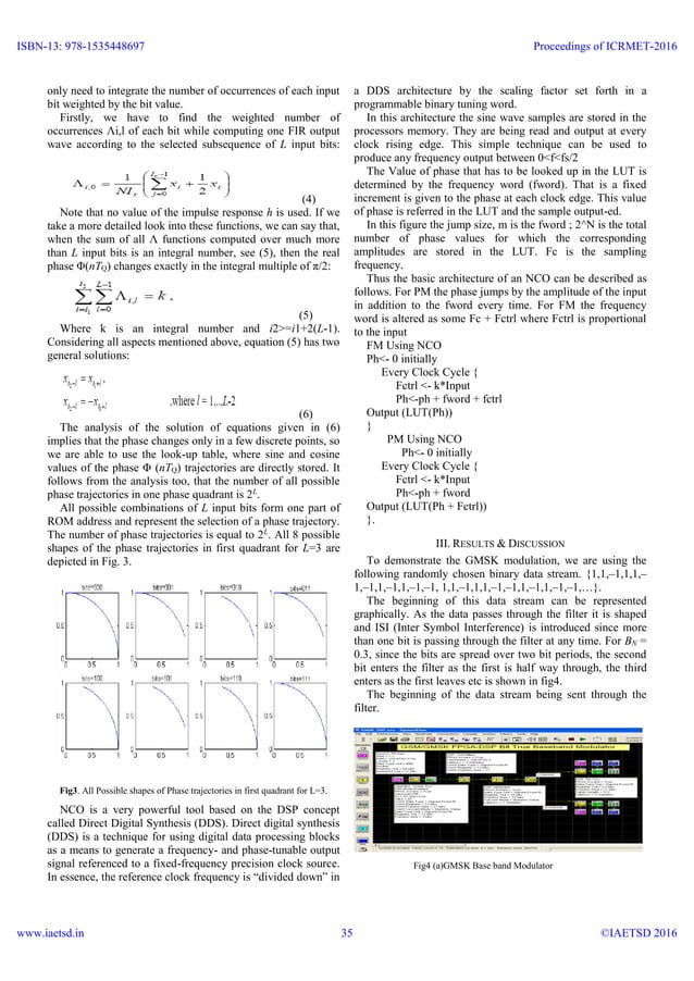 Iaetsd gmsk modulation implementation for gsm in dsp | PDF