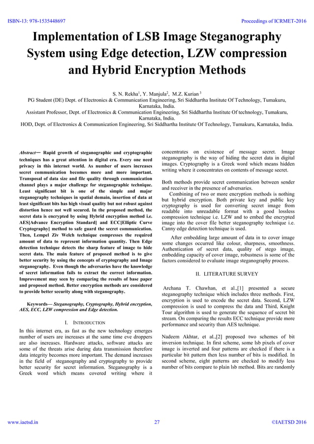 Iaetsd Implementation Of Lsb Image Steganography System Using Edge Detection Pdf