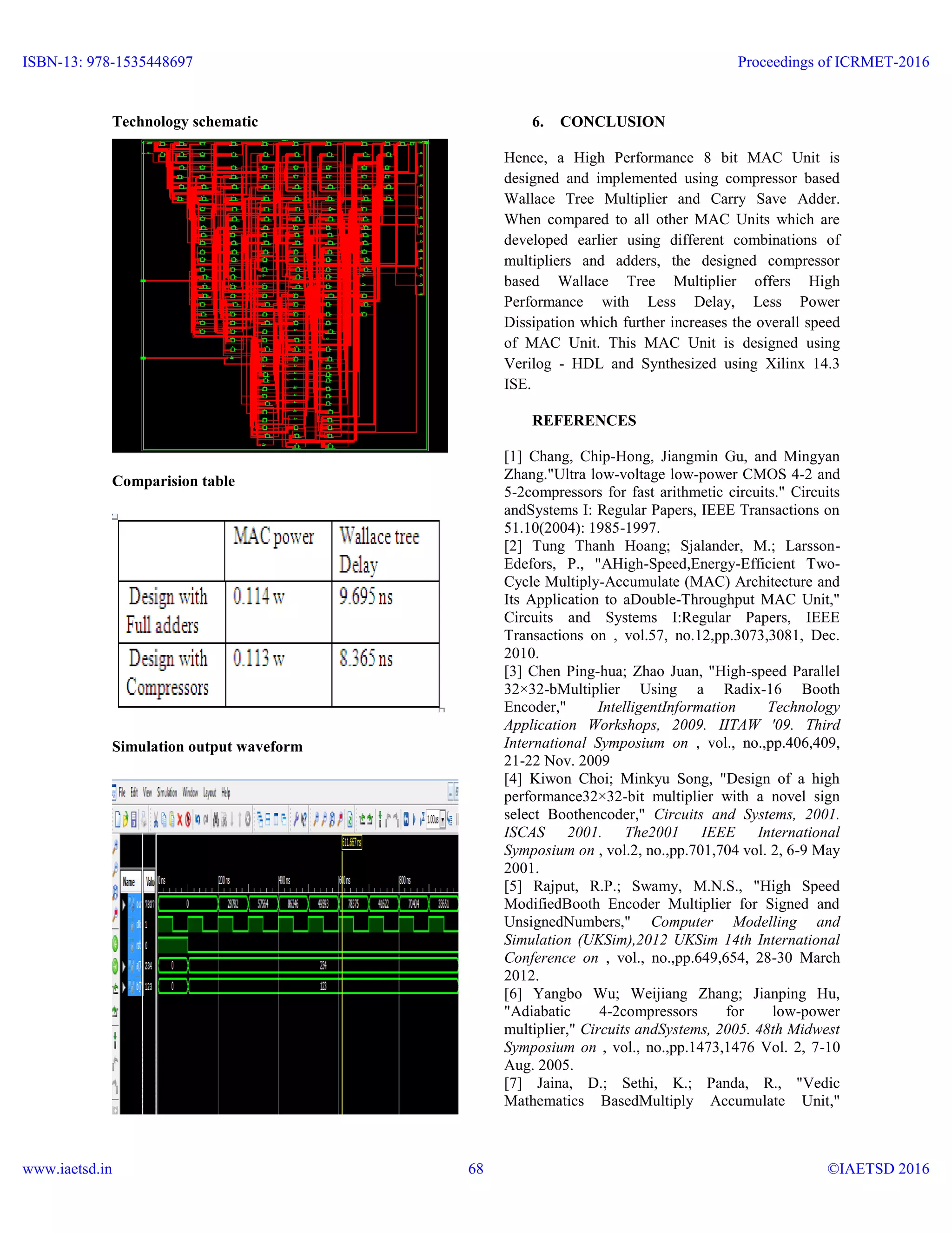 Iaetsd Mac Using Compressor Based Multiplier And Carry Save Adder Pdf 7680