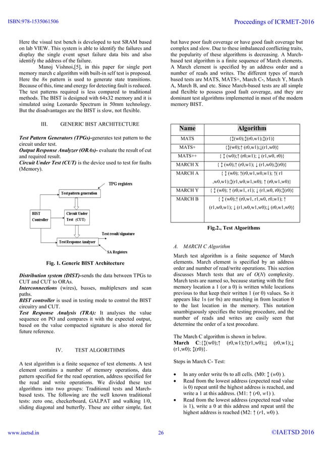 Iaetsd march c algorithm for embedded memories in fpga | PDF