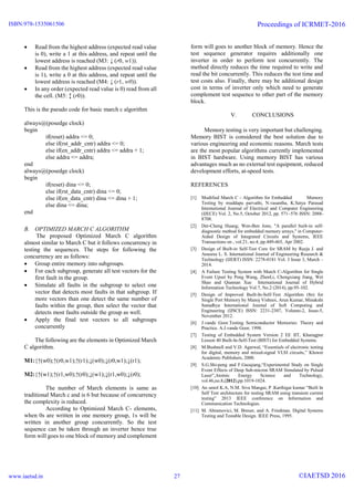 Iaetsd march c algorithm for embedded memories in fpga | PDF