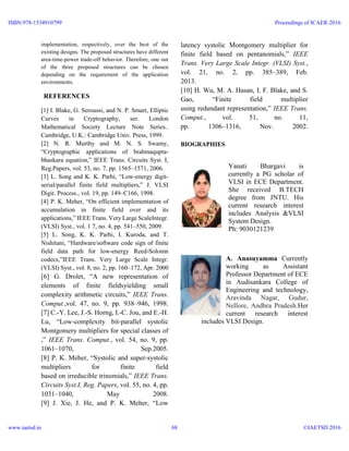 Iaetsd vlsi design of high throughput finite field multiplier using redundant basis | PDF