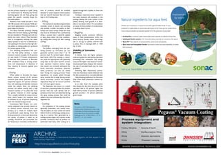 Aquaculture: Producing aqua feed pellets | PDF
