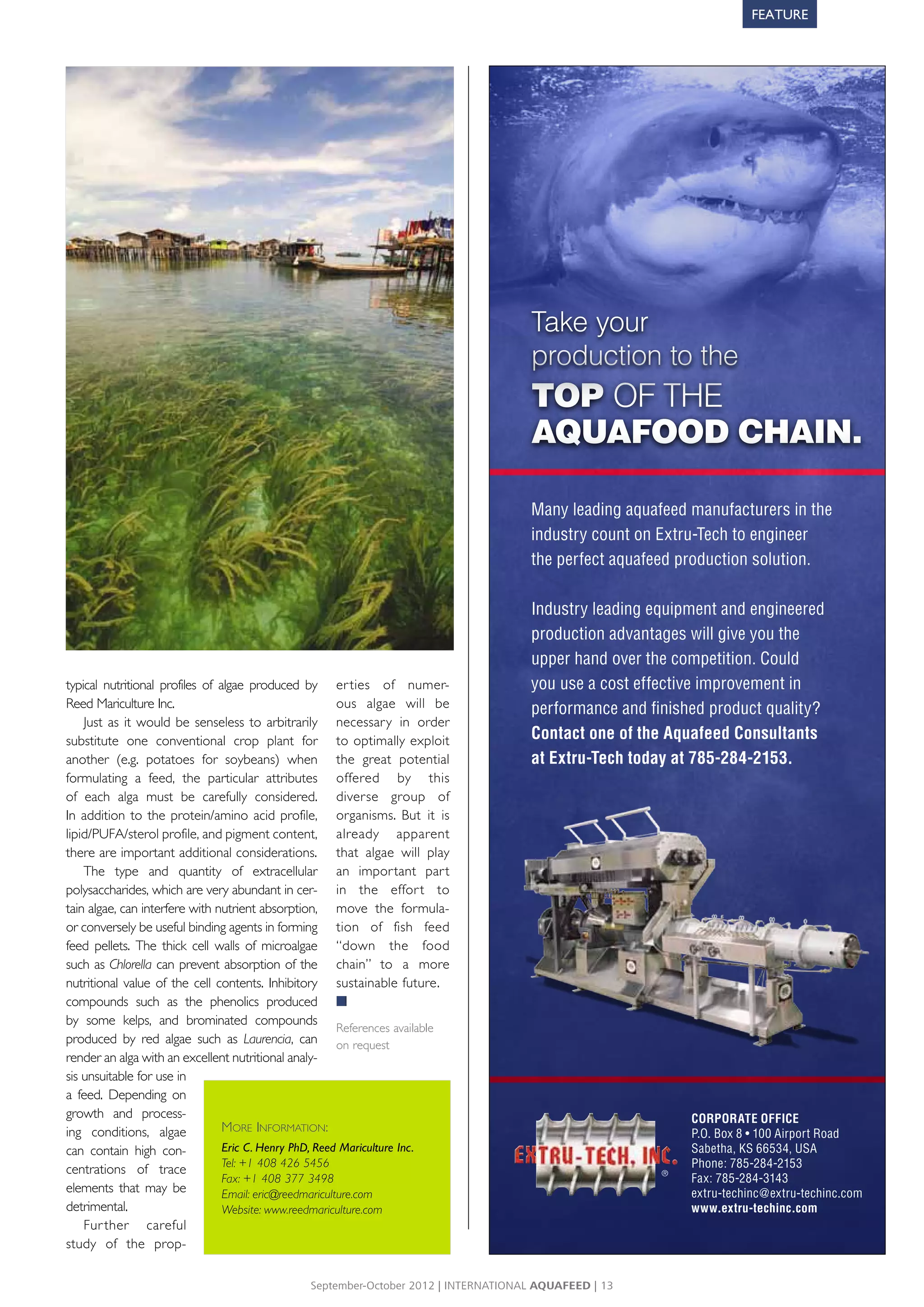 The use of algae in fish feeds as alternatives to fishmeal | PDF