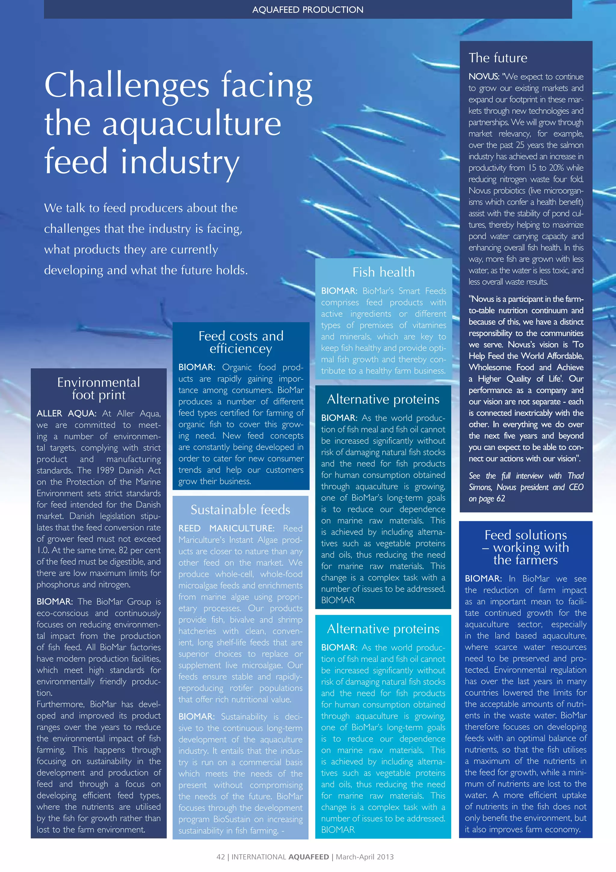 Challenges facing the aquaculture feed industry | PDF
