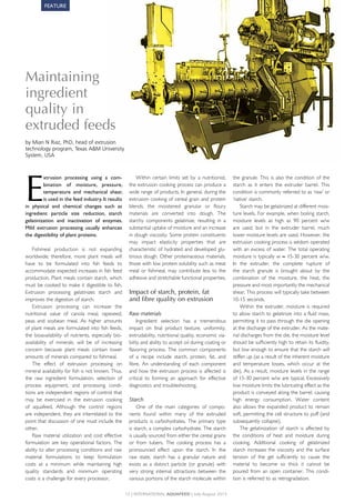 Maintaining ingredient quality in extruded feeds | PDF | Desserts and ...