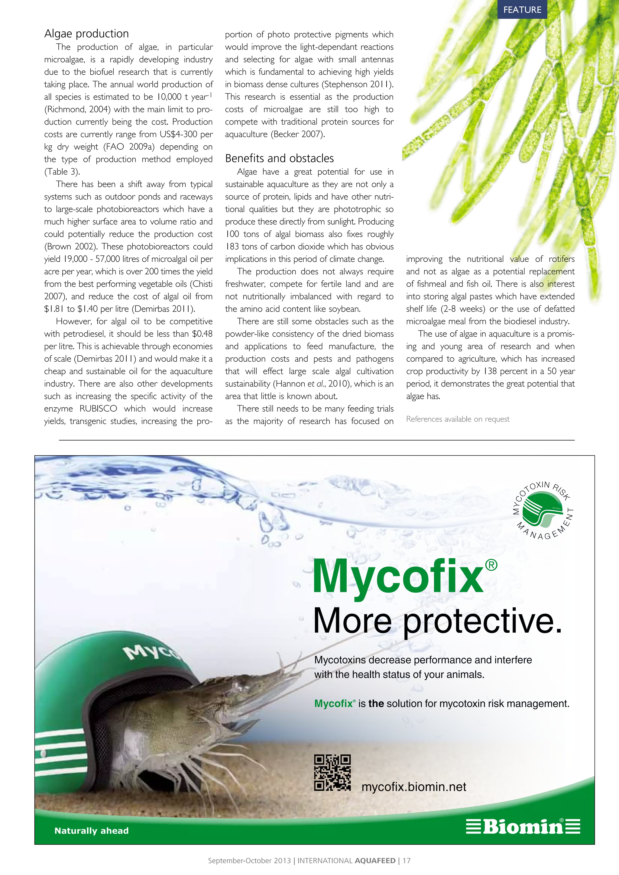 The potential of microalgae meals in compound feeds for aquaculture | PDF