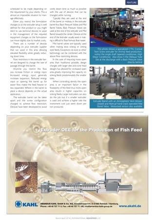Evolution in Extrusion of Aquatic Feeds | PDF