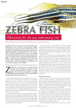 Zebra Fish - Nutrition for the new laboratory rat | PDF