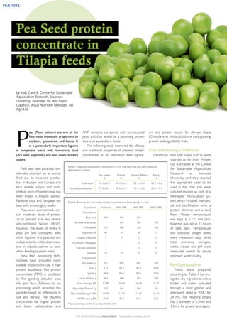 Pea Seed protein concentrate in Tilapia feeds | PDF
