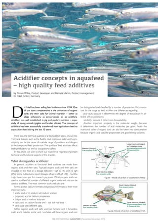 Acidifier concepts in aquafeed – high quality feed additives | PDF