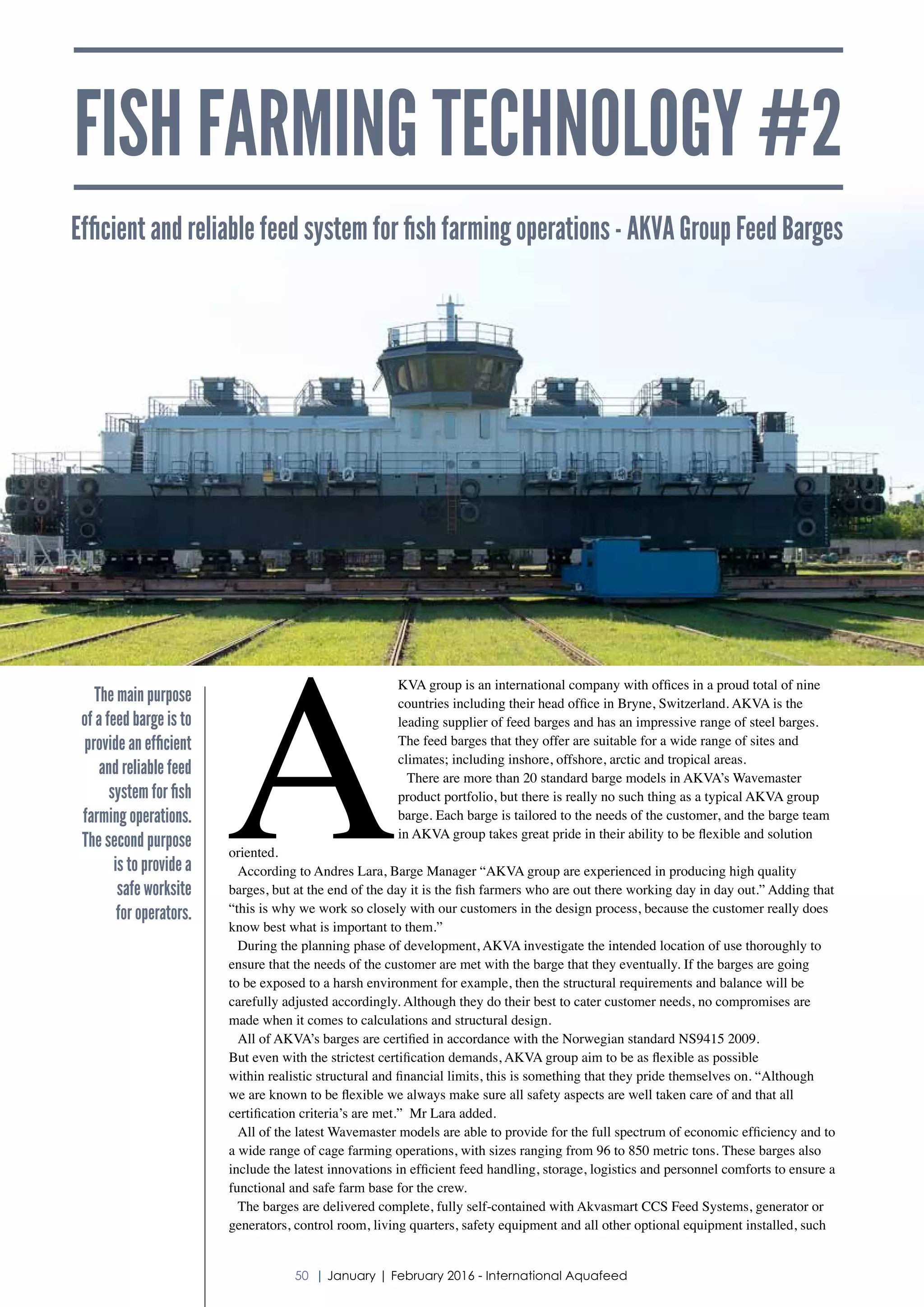 FISH FARMING TECHNOLOGY - Efficient and reliable feed system for fish ...