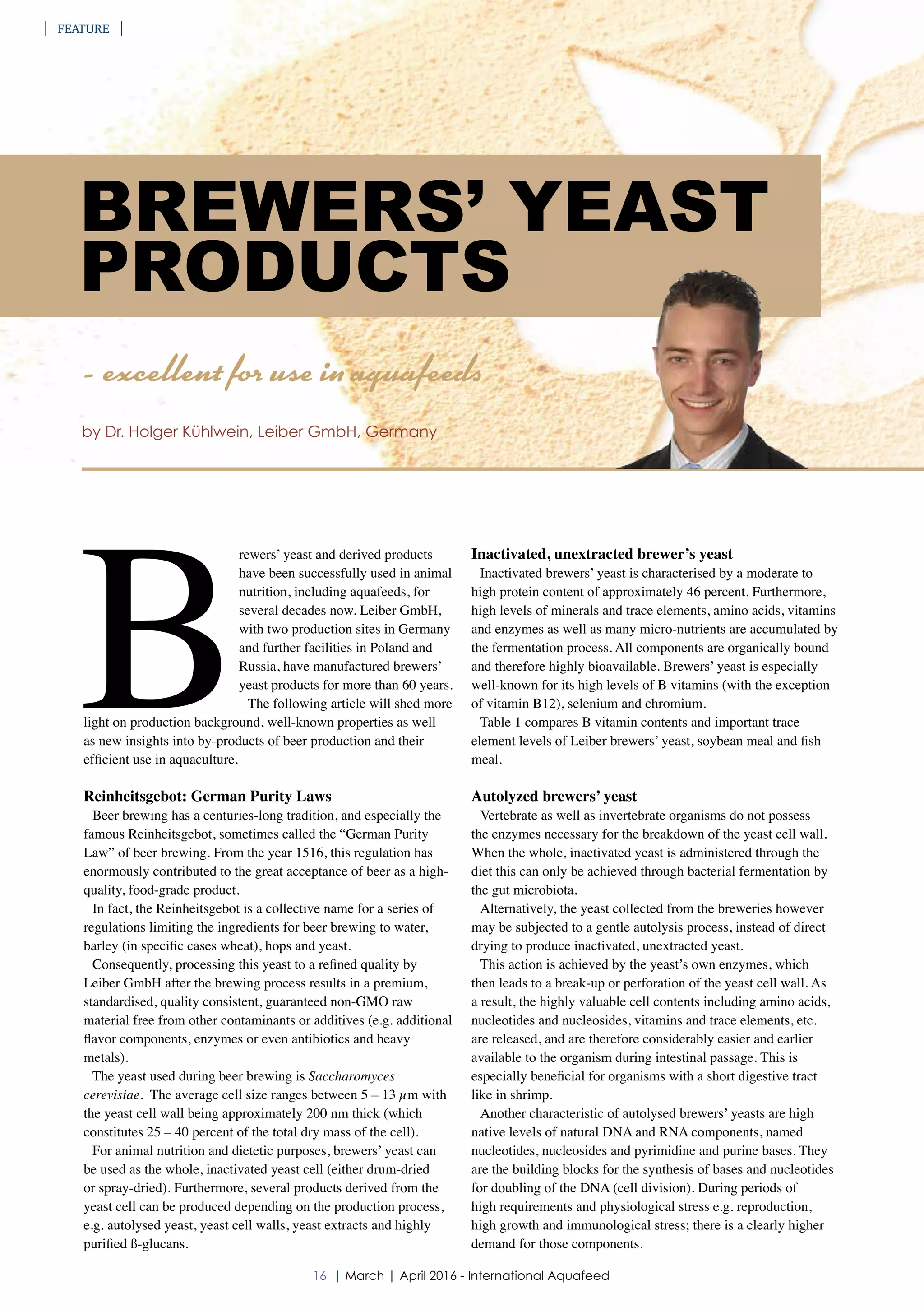 Brewers’ yeast products | PDF