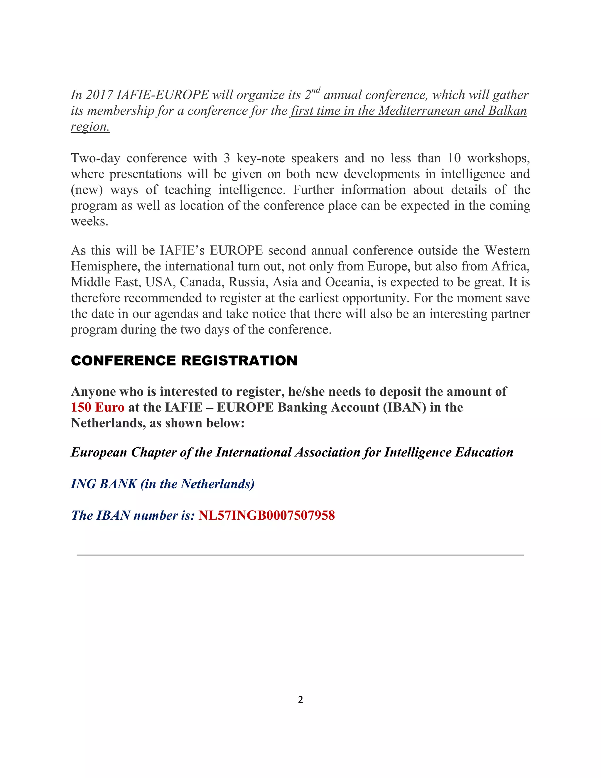 Iafie europe 2017 | PDF