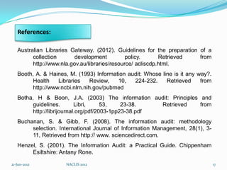 Information Audit at Main Library, EUSL | PPTX | Undergraduate ...