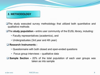 Information Audit at Main Library, EUSL | PPTX | Undergraduate ...