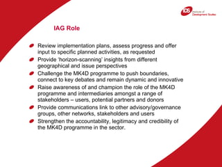 IAG review of progress | PPT