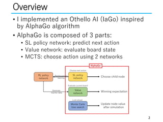IaGo: an Othello AI inspired by AlphaGo | PPT